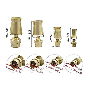 LRJSKWZC Garden Sprinkler 3/4" 1" 1.5" 2" Air-Blended Bubbling Fountain Garden Landscape Ornamental Nozzle 1 Pc Brass Ice Tower Cedar Fountain Nozzles (Color : 2 inch)