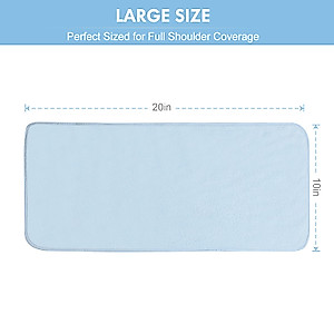 Kyapoo Burp Cloths 8 Pack Large 22" by 10.8" Microfiber Coral Fleece Extra Absorbent and Soft for Newborns, Infants and Toddlers-Blue