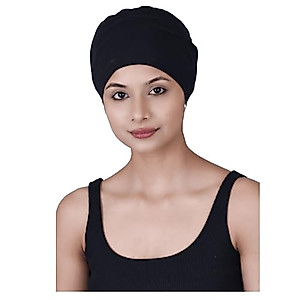 SAKUCHI Chemo Hats Solid Sleep Cap Bamboo Soft Cancer Headwear for Women