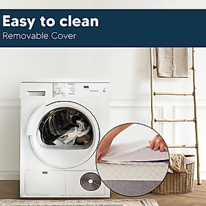 Nutan, 2-Inch Medium Firm Mattress Toppers with Breathable Cover, Cooling Mattress Pad for Back Pain, Soft and Removable, Twin, White