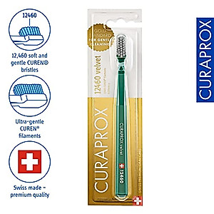 Curaprox CS 12460 Velvet Ultra-Soft Toothbrush; Extra Soft bristles for Sensitive Gums