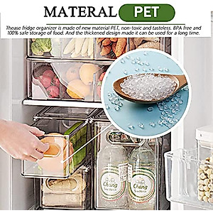 bealy Can Organizer for Refrigerator,Refrigerator Organizer Bins,Extra Large Stackable Fridge Organizer,Pantry, Makeup,Bathroom Organizer