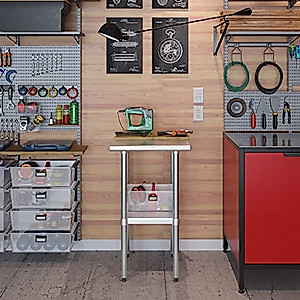 AmGood Stainless Steel Work Table | Metal Utility Table (Stainless Steel Table, 20" Long x 20" Deep)