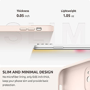 SURPHY Square Design for iPhone 11 Case with Camera Protection, Straight Edge Slim Design, Liquid Silicone Phone Case for iPhone 11 6.1 inches, Light Pink