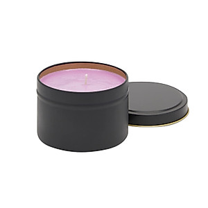 Bright Creations 24 Pack Candle Tins 8 oz with Lids and Labels for Candle Making (Black)