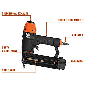 WEN 61721 18-Gauge 3/8-Inch to 2-Inch Pneumatic Brad Nailer
