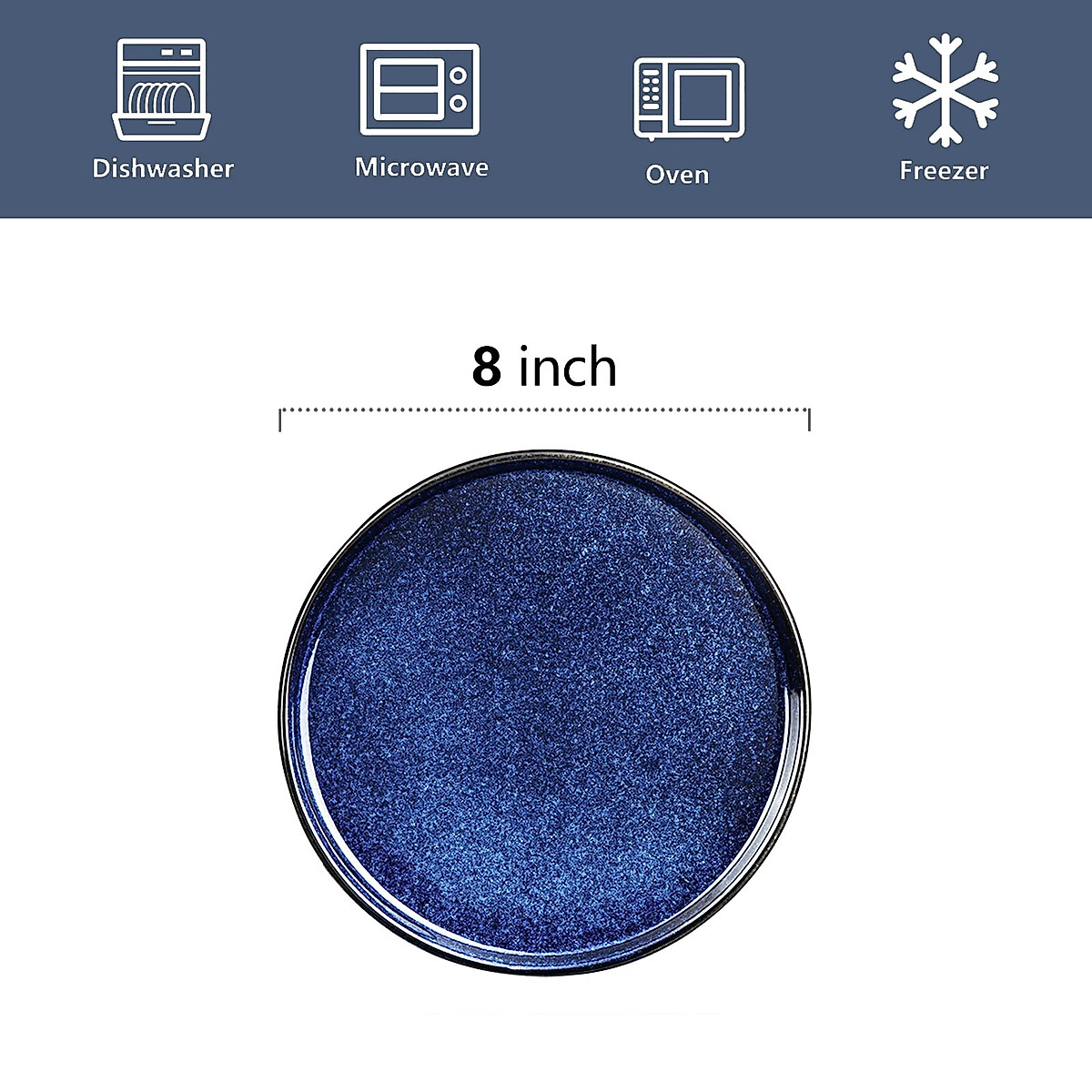 18-Piece Ceramic Dinnerware Set for 6, Vicrays Kitchen Dinnerware Set, Dinner Plates, Salad Plates, Bowls, Microwave, Oven, Dishwasher Safe, Scratch Resistant, Suitable for Home, Party, Restaurant