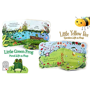 Nature Friends Lift-a-Flap Boxed Set 4-Pack: Little Red Barn, Little Blue Boat, Little Green Frog, and Little Yellow Bee (Chunky Lift a Flap)