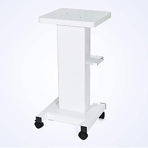 Medical Cart Household Utility Carts, Lab Cart Mobile Trolley Serving Equipment Steel Beauty Salon Cart with Handle, White Small Bubbles Spa Insturment Trolley with Storage, Universal Brake Wheel, 50K