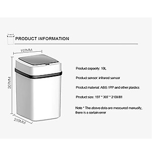 WPYYI Automatic Touchless Trash Can Smart Sensor Large Automatic Dustbin Home Intelligent Kitchen Rubbish Bins with Lid