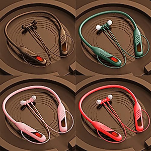 Wireless Bluetooth 5.3 Hanging Earphone - Digital Stereo Earbuds Waterproof,HiFi Sound Quality,Water-Resist Noise-Canceling Long Life Can Talk Multi-Function Sports Earbuds,for iOS Android (Black)