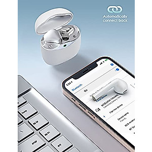 Bluetooth Headphones True Wireless Earbuds 48Hrs Playtime with Wireless Charging Case LED Power Display Wireless & Type-C Charging Waterproof in-Ear TWS Earphones for Phone Computer Laptop Sports