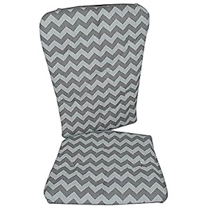 Baby Doll Bedding Chevron Rocking Chair Pad, Grey
