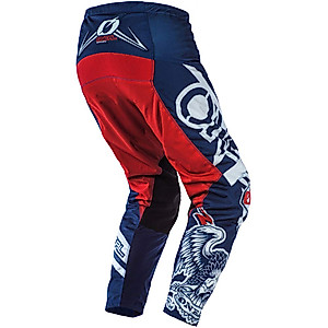 MX Outfit O'Neal Element Warhawk Blue/Red Kids/Youth (12/14 (26)/Large) Protective Pants Jersey bundle motocross dirt bike set