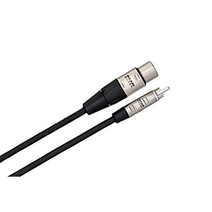 Hosa HXR-010 Pro Unbalanced Interconnect, REAN XLR3F to RCA, 10 ft