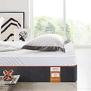 Coolvie Twin XL Mattress, 10 Inch Memory Foam and Innerspring Hybrid Mattress in a Box, Individually Pocket Spring with Multi Layer Comfy Cool Memory Foam, CertiPUR-US Certified, 100 Night Trial