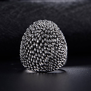 Aprilery Silver Cross Rings for Women, Fashion Statement Ring Wide Chunky Ring Band Cocktail Costume Jewelry Gifts for Her