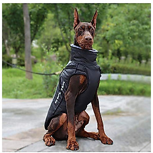 Pet Clothes, Large Dog Coats with Reflective Waterproof Dog Jacket Warm Cold Weather Costume for Medium Large Dogs (XL:White)