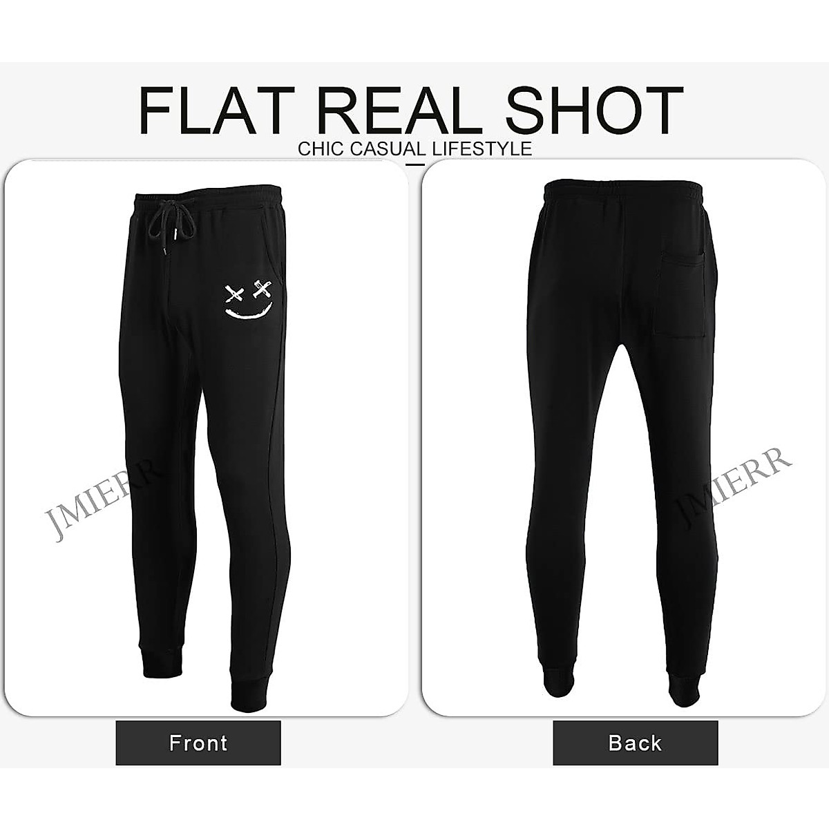 JMIERR Mens Sweatpants Tapered Track Gym Running Joggers Sweat Pants Athletic Pants with Drawstring and Pockets 2024, XL, Black