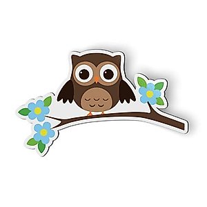 AK Wall Art Cute Owl Tree Branch Decorative - Magnet - Car Fridge Locker - Select Size