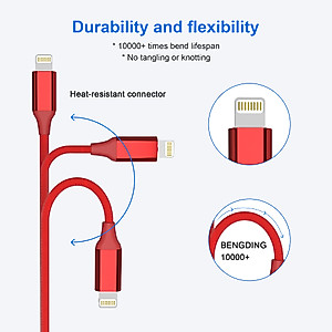 iPhone Charger 26FT/8M [Apple MFi Certified] Lightning Cable Extra Long iPhone Charging Cord Nylon Braided Fast Apple Charger Cable 2.4A for iPhone 13 12 11 Pro X XS Max XR/8 Plus/7 Plus/6/6s Plus/5s