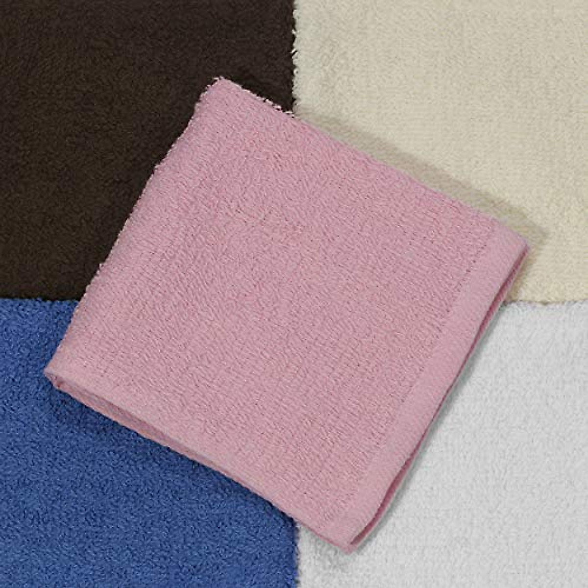 Simpli-Magic 79264 Cotton Washcloths, Size: 12”x12”, Multi Color, 50 Pack