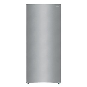 FORTÉ F21UFLESSS Upright Freezer Refrigerator, 33 inch 21 cu. ft. Capacity, Stainless Steel Stand Up Freezer Adjustable Temperature & Legs, LED Lighting, Spillproof Glass Shelves, No Frost, Left Hinge
