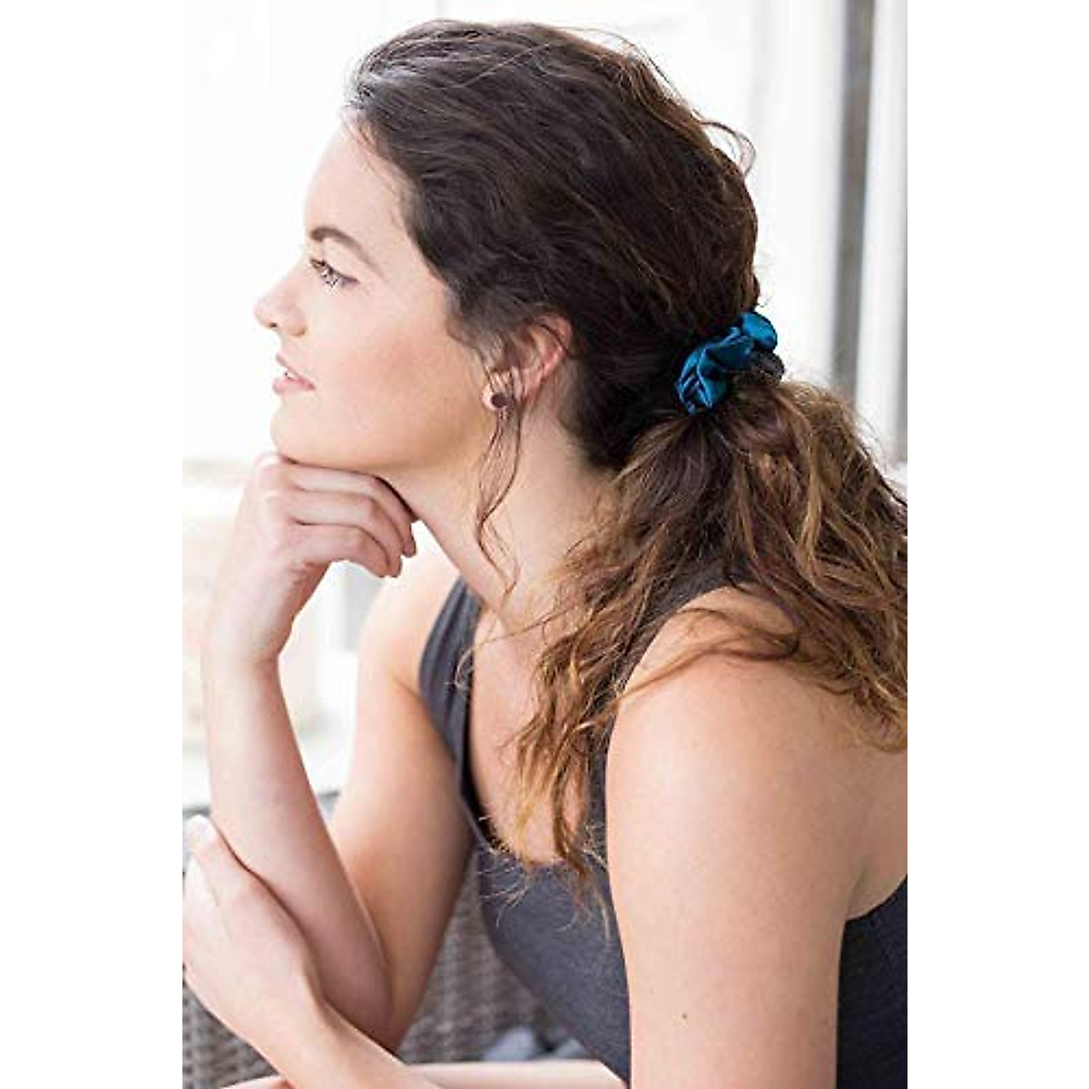 ZZICEN Satin Scrunchies 60 Colors Silk Scrunchies Hair Elastics Scrunchies Hair Bands Ties for Women Girls