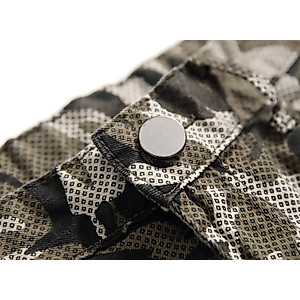 DANT BULUN Men's Fashion Casual Printed Jeans Stretch Skinny Denim Jogger Pants (30,1553-4)