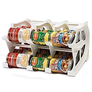 FIFO Mini Can Tracker Stores up to 30 Cans | Rotates First in First Out | Storage for Home Cupboard, Pantry and Cabinet | Organize Your Kitchen | 4" Cans or Taller (Mini Can Tracker - 30 cans)