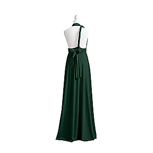 Infinity Dress with Bandeau, Convertible and Bridesmaid Dress, Evening and Transformer Maxi Dress (One Size, Dark Green)