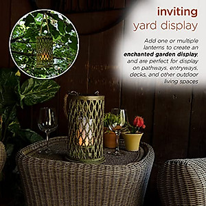 Alpine Corporation QLP1350SLR-HH-TM Alpine Metal Solar Lantern, Gray