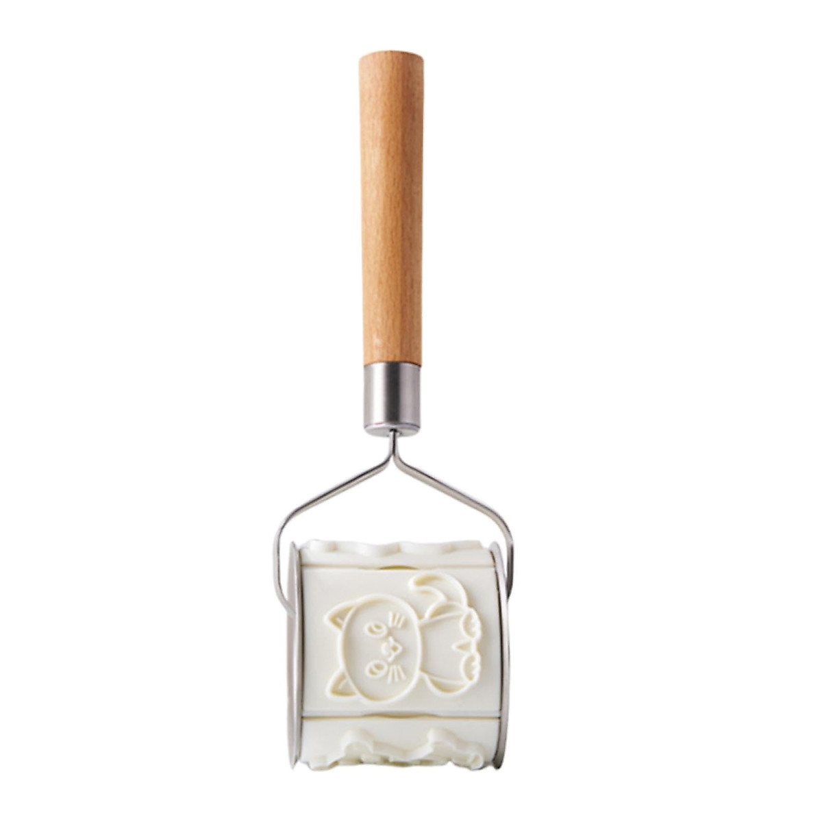 Rolling Cookie Cutter Portable Hand Tool Practical Stainless Steel Comfort Grip DIY Baking Tools for Wedding Holiday Baby Shower Kids Lunch/1223