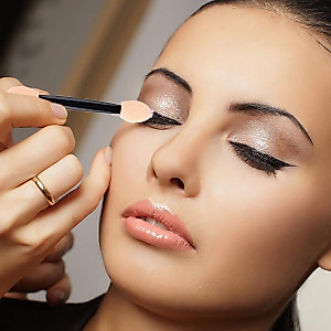 ZYIGYI 200 PCS 3 Inch Disposable Eyeshadow Brushes, Sponge Makeup Applicators Dual Sides