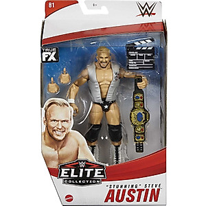WWE Stunning Steve Austin Elite Collection Series 81 Action Figure 6 in Posable Collectible Gift Fans Ages 8 Years Old and Up​