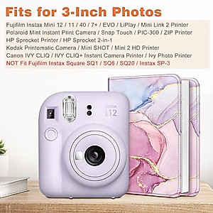 Fintie Mini Photo Album for 3-Inch Film - 104 Pockets Album for Fujifilm Instax Mini 12/EVO/11/40 Instant Camera & Mini Link 2 Printer