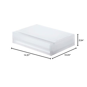 MUJI Polypropylene Drawer Storage Box, A4 Wide, 37cm Width x 26cm Depth x 9cm Height, White