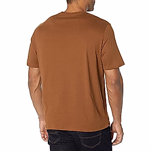 Amazon Essentials Men's Regular-Fit Short-Sleeve Crewneck T-Shirt, Pack of 2, Black/Brown, Large