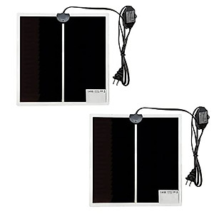 2 Pack 14 W Reptile Heating Pad Under Tank Heater Tank Warmer with Temperature Control, Power Adjustment Terrarium Heater Heat Mat for Reptiles Turtle Tortoise Snakes Lizard