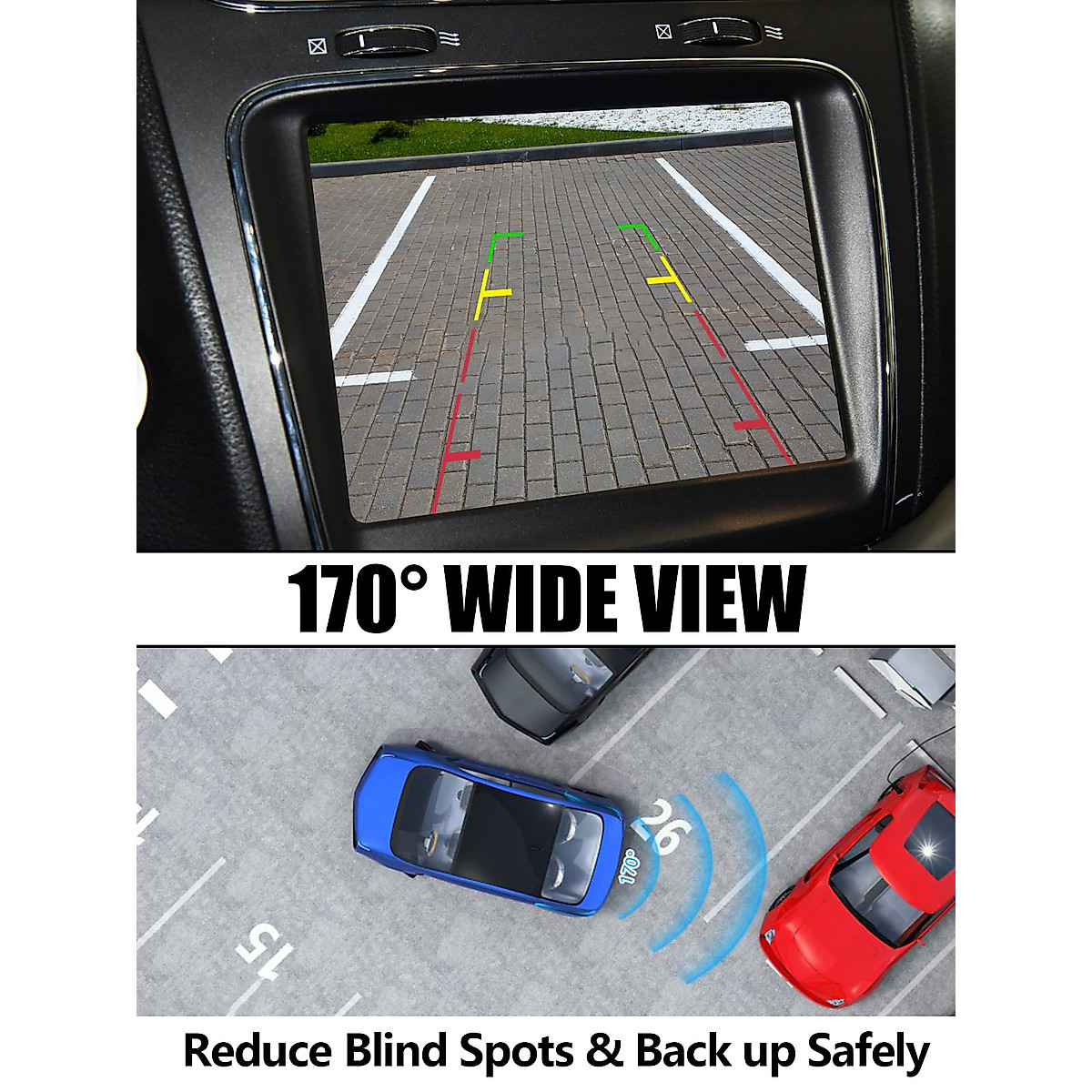 Rear View Backup Camera Compatible for Dodge Journey 2011-2019 Reverse Camera Replaces 56054158AB 56054158AC 56054158AD 56054158AE 56054158AF 56054158AG