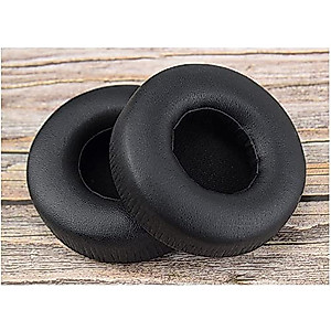 MDR-V55 Earpads Replacement Ear Pads Cushions Cover Repair Parts Compatible with Sony MDR-V55 V500DJ, Somic E95, MDR-7502 MDR-V500 Headphones (Black/Leather)