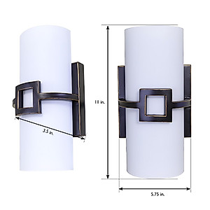 Design House 514604 Monroe 1 Light Wall Light, Oil Rubbed Bronze , Gray