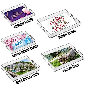 Personalized Clear Acrylic Serving Tray