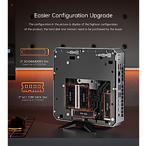 ACEMAGICIAN Mini Gaming PC with Graphics Card RX6400(4GB), Ryzen 7 5800H(up to 4.4GHz, 8C/16T) Desktop Computer, 32GB DDR4 512GB SSD, WiFi 6 & Bluetooth 5.2, Dual 2.5G RJ45 for Gaming, Office, HTPC