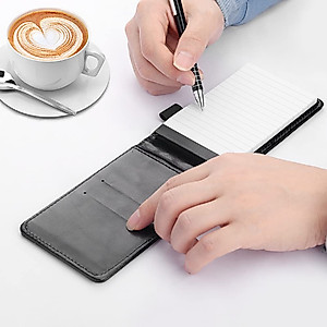 11pcs Pocket Notepad Set, Pocket Notepad Holder, Mini Memo Book Refill with 50 Lined Sheets, Metal Pen, Office & School Supplies(size:11pcs)