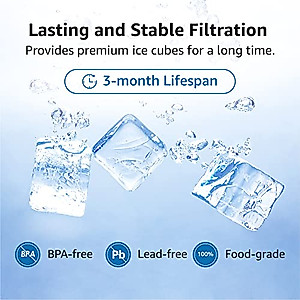 Replacement for GE® Opal Nugget Ice Maker Water Filter, 3 Counts, by AQUA CREST