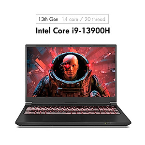 Sager 2023 NP6251C Gaming Laptop, 15.6 Inch FHD 144Hz, Intel i9-13900H, RTX 4050 6GB, 64GB RAM, 2TB Gen4 NVMe SSD, Win 11