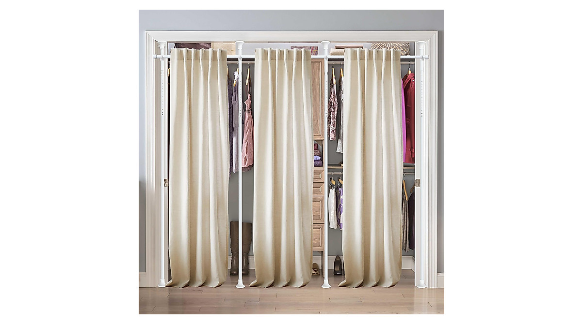 Room Divider Curtain Rod - Adjustable 4-10ft No Drilling Heavy Duty ...