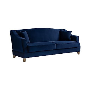 Serta Sophie Navy Velvet Convertible Sofa