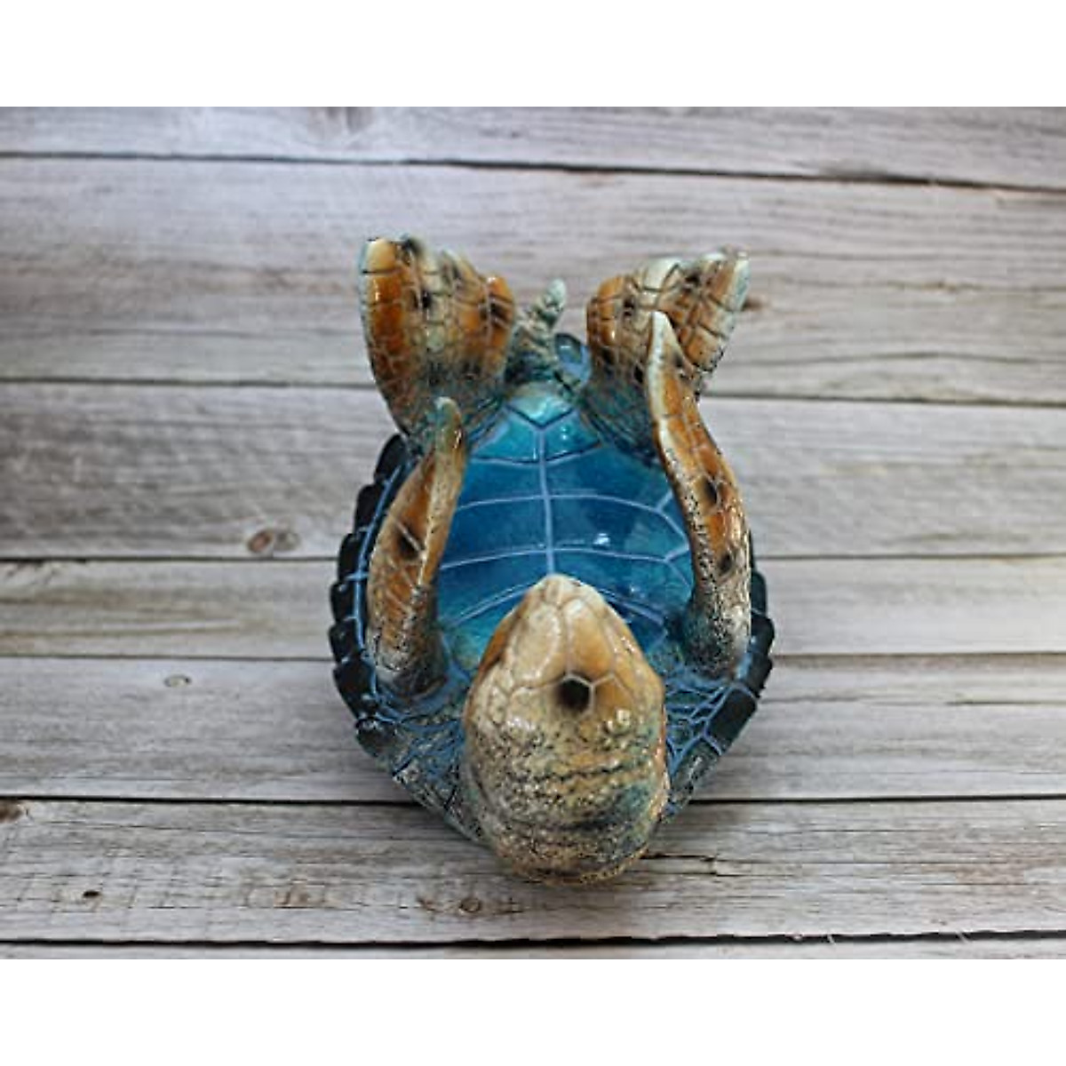 Sea Turtle Bottle Holder Turtle Figurine Natural Color Turtle Wine Bottle Holder, Blue